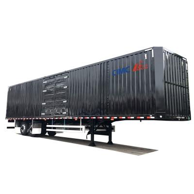 China CIMC 3 Axle Van Type Semi Trailer 13750mm × 2550mm × 4000mm with 11.00R20 Tires and 24V LED Lighting for sale