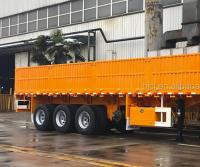 China CIMC 3 Axles Fence Cargo Semi Trailer 60 Tons Capacity with Container Twist Lock for sale