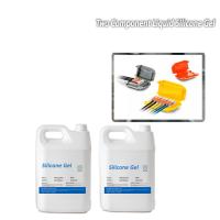 China 6707high hardness electrical insulation Blue waterproof cable junction box silicoen gel sealant glue for sale