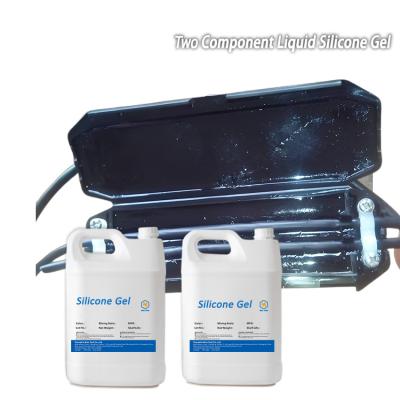China high temperature electrical insulation Clear Hard waterproof cable junction box silicoen gel for sale