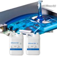 China 6605 high temperature electrical insulation Clear/ Blue waterproof cable junction box silicone gel for sale