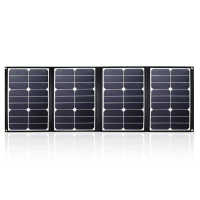 China PVDF Portable 80w Foldable Solar Panel Charger With DC And USB Output for sale