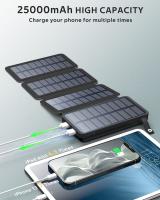 China OEM 25000mAh 6W Solar Powered Power Bank Charger Panel For Mobile Phone for sale