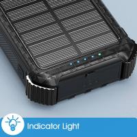 China IPX5 Waterproof Portable Solar Powered Power Bank Charger 26800mAh With 3 Built-In Cables for sale