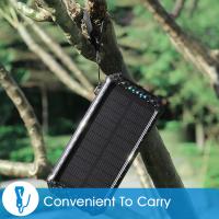 China IPX5 Waterproof Portable Solar Powered Power Bank Charger 26800mAh With 3 Built-In Cables for sale