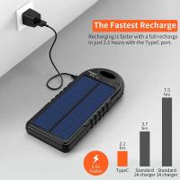 China 18W 10000mAh Solar Powered Power Bank USB C Charger OEM for sale