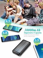 China IPX5 Solar Powered Portable Charger 30000mAh Battery Pack For IPhone for sale