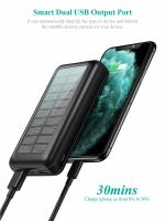 China IPX5 Solar Powered Portable Charger 30000mAh Battery Pack For IPhone for sale