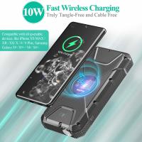 China Portable Wireless Solar Powered Power Bank Charger 18W QC3.0 With 4 Outputs for sale