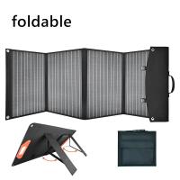 China Flexible 5 Fold Foldable Solar Panel 100W 18v Solar Cell Panel For Home Outdoor for sale