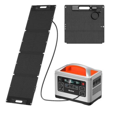 China Home Use Portable Rechargeable Power Station With Mini Foldable Solar Power Panels for sale