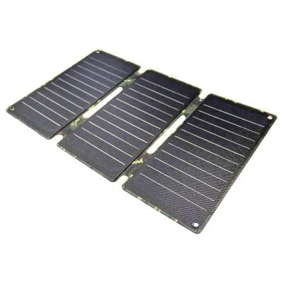 China 12V USB Charger Portable Solar Panel 21W Monocrystalline Silicon Foldable Solar Panels for sale