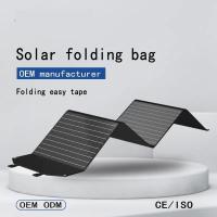 China Black Flexible Portable 100w Foldable Solar Panel For Laptop Charger / Camping Outdoor for sale