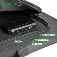 China Black Flexible Portable 100w Foldable Solar Panel For Laptop Charger / Camping Outdoor for sale