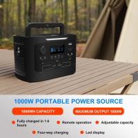 China Lithium Portable Lifepo4 Solar Power Bank Station 1000W Outdoor For Auto Camping for sale