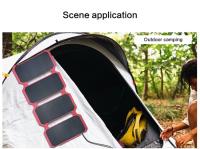 China 28w Folded Sunpower Solar Panels Flexible Pocket 12v/15v With Power Kits For Camping for sale