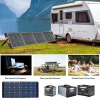 China New high efficiency 120w portable folding carport camping solar panel 100W 200W caravan solar kits with USB outputs for sale