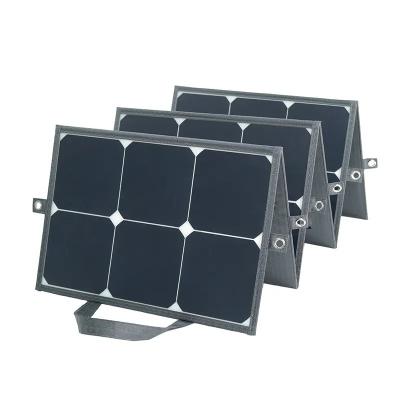 China 110W Foldable Solar Panel ETFE Portable 6 Folding Travel Charger Home Use Solar Panel for sale