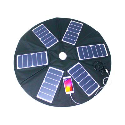 China Waterproof Portable Umbrella Foldable Solar Panel Charger 39w With 2 Usb Output for sale