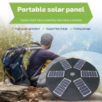China Waterproof Portable Umbrella Foldable Solar Panel Charger 39w With 2 Usb Output for sale