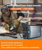 China MPPT Li Ion Power Station Solar Powered Inverter Generator 1500W for sale