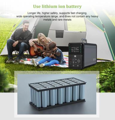China Lifepo4 Lithium Battery Solar Power Station Generator 1500W For Camping Outdoor for sale