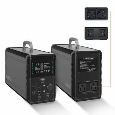 China Portable Solar Generator 1500wh Lifepo4 Battery Cell With Pure Sine Wave Ac Outlet for sale