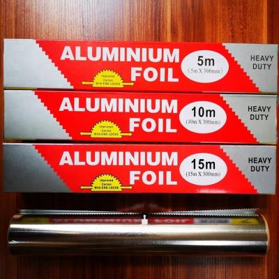 China Silver BBQ Coated 8011 Heavy Duty Aluminum Foil Roll for sale