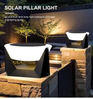 China Modern IP65 Solar Garden Light With Three Colors In One For Villa Wall Fence Gate Cap & Patio Decor for sale