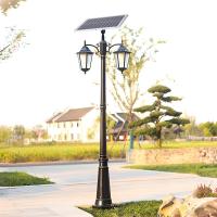 China European-Style High-Pole Solar LED Street Light IP65 Waterproof with 3m Pole for Outdoor Household Yard Villa Courtyard for sale