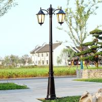China European-Style High-Pole Solar LED Street Light IP65 Waterproof with 3m Pole for Outdoor Household Yard Villa Courtyard for sale