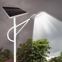 China 100W Monocrystalline Solar LED Street Light Lithium Iron Phosphate Battery Outdoor Road Lamp 120° Beam 6500K IP Outdoor Parking Lighting for sale
