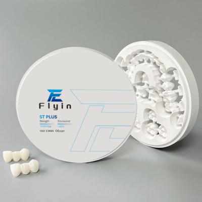 China Dental Clinic Laboratory ST Plus Zirconia Block White Zirconia Disc for sale