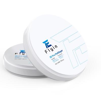 China Flyin New Popular Sale Cad Cam Zirconia Blocks 14mm 3D Pro Multilayer Zirconia Blocks for sale