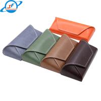 China Unisex Soft Leather Spectacle Cases With Interior Flannel  SGS Certified for sale