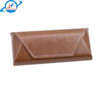China Unisex Soft Leather Spectacle Cases With Interior Flannel  SGS Certified for sale