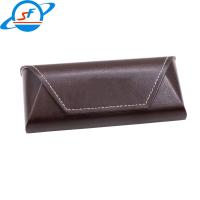China Unisex Soft Leather Spectacle Cases With Interior Flannel  SGS Certified for sale