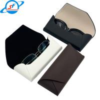 China Unisex Soft Leather Spectacle Cases With Interior Flannel  SGS Certified for sale