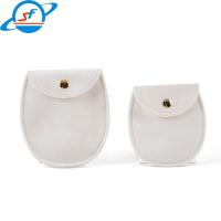 China Velvet Button Oval Jewelry Storage Pouches Necklace Pouch Bag 80*85mm for sale