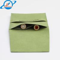 China Jewelry bag Custom logo Envelope Elastic drawstring design suede velvet microfiber bag for sale