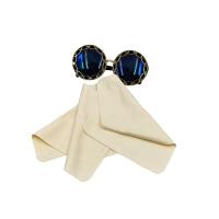 China Deerskin Flocking Glasses Wiping Cloth Microfiber Lens Cloths 250gsm for sale