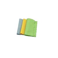 China Double Sided Fleece Glasses Wiping Cloth Eyewear Cleaning Cloth Wavy Edge for sale