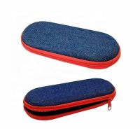 China Linen FELT Zipper Eyeglass Case  Sports Sunglasses Case 164mm Length for sale