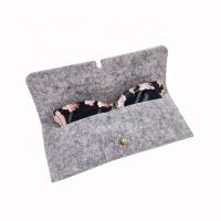 China Convenient Custom Safety Felt Eyeglass Case Reader Eyeglass Case 180*72*23mm for sale