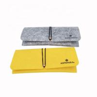 China Convenient Custom Safety Felt Eyeglass Case Reader Eyeglass Case 180*72*23mm for sale