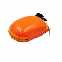 China Low MOQ Combination Leather Zipper Sunglasses Case Irregular Shape for sale