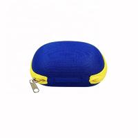 China Low MOQ Combination Leather Zipper Sunglasses Case Irregular Shape for sale