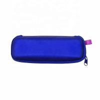 China Portable Storage Blue Knitted Fabric Sunglass Case Anti Pressure for sale