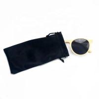 China Black White Soft Eyeglass Pouch Custom Logo Microfiber Sunglasses Bag 18*9CM for sale
