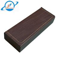 China Customized glasses sunglasses leather folding cases box folding triangle custom Luxury glasses sunglasses case packing for sale